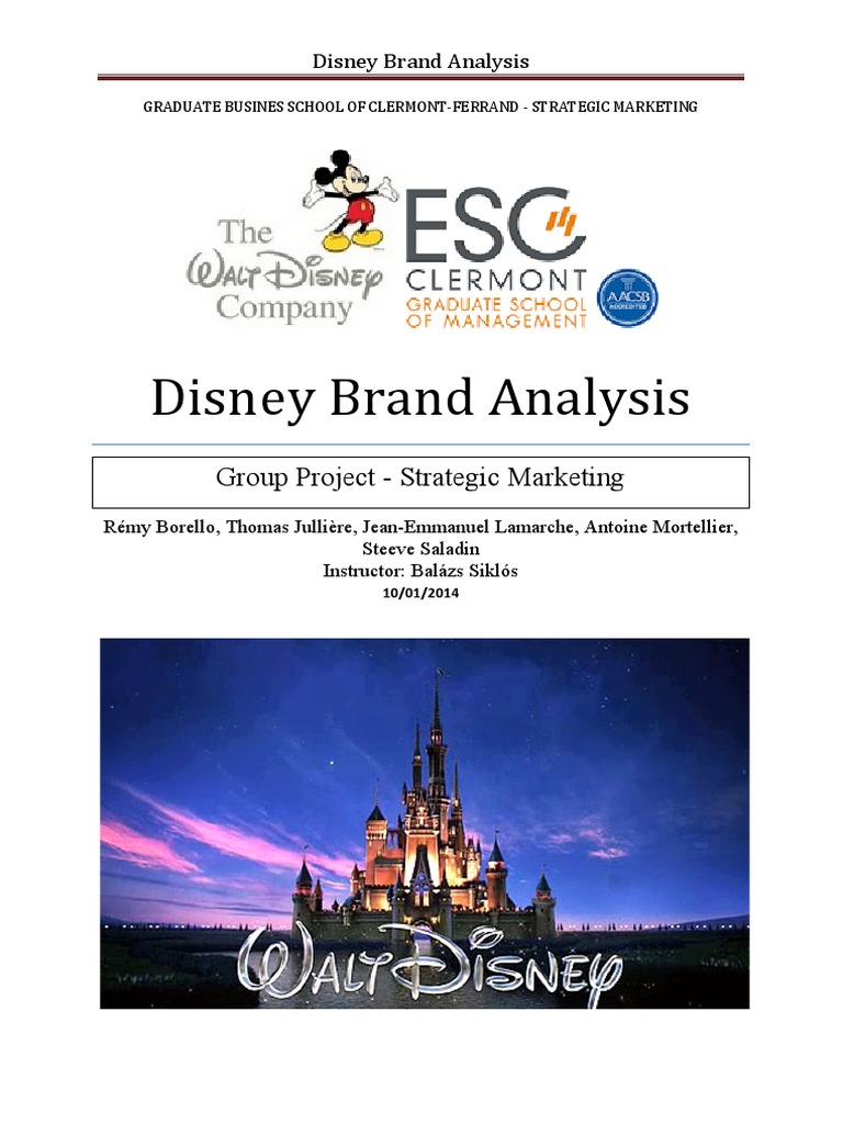 Disney Brand Analysis: Group Project - Strategic Marketing | PDF | The ...