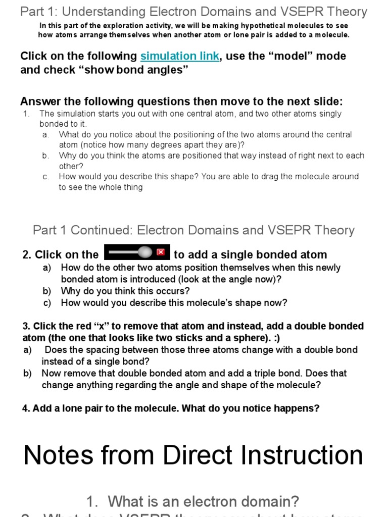 Molecular Geometry Inquiry Activity | PDF