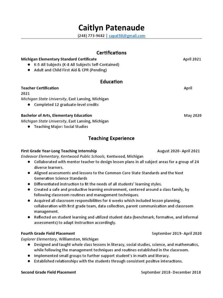 Resume 2021 | PDF | Child Care | Relationships