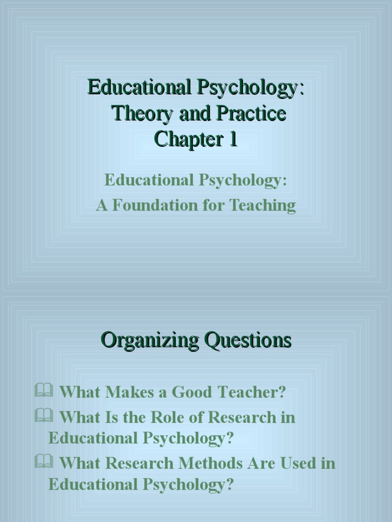 Educational Psychology: Theory and Practice | PDF | Experiment ...