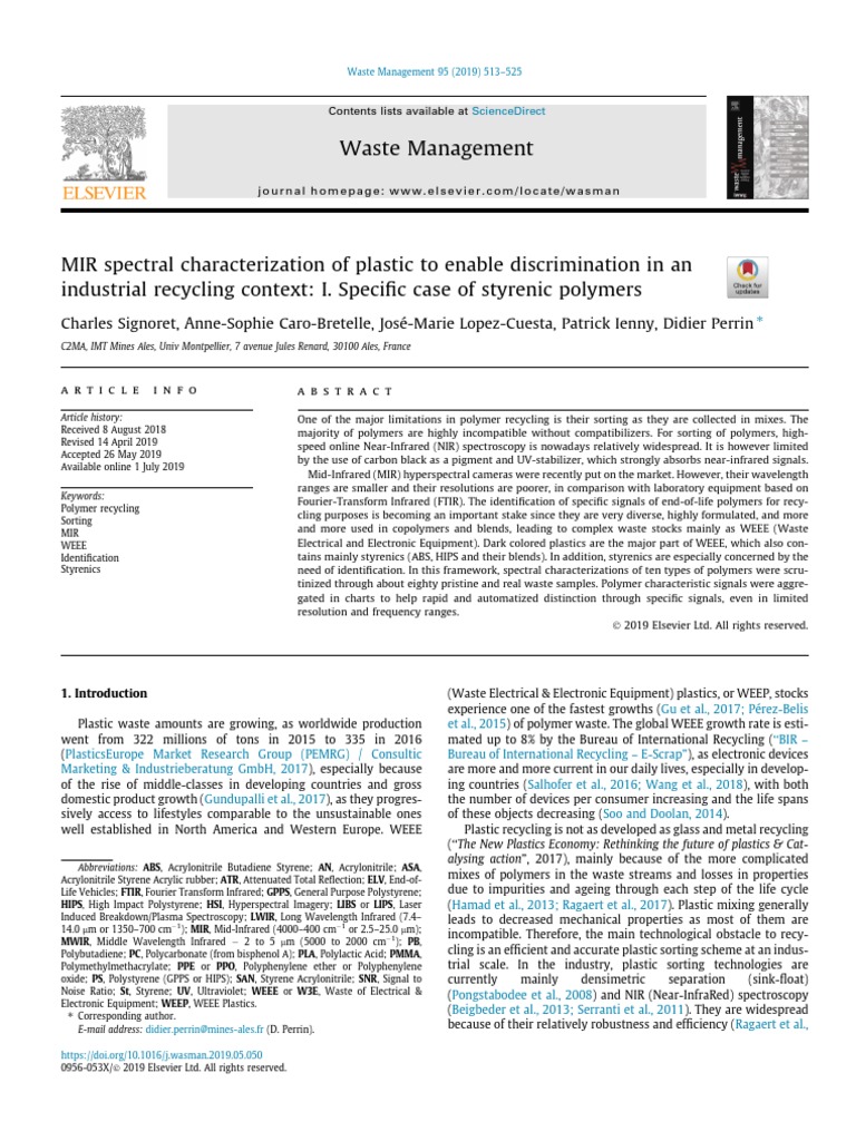 MIR Spectral Characterization | PDF | Infrared | Plastic