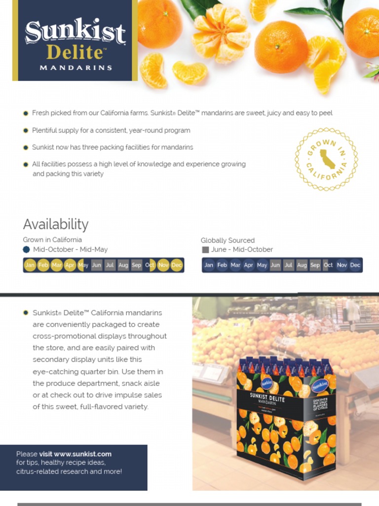 Sunkist Delite® Mandarins | PDF | Business