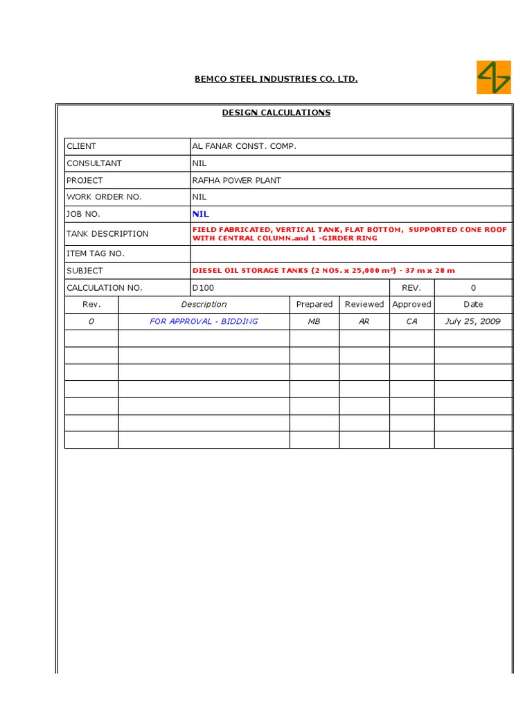 Open Tank | PDF | Quantity | Metrology