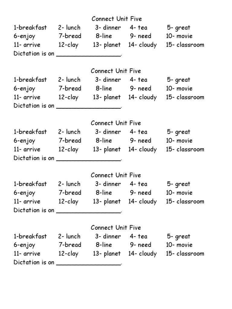 A Collection of Daily Words and Phrases for Dictation Practice | PDF