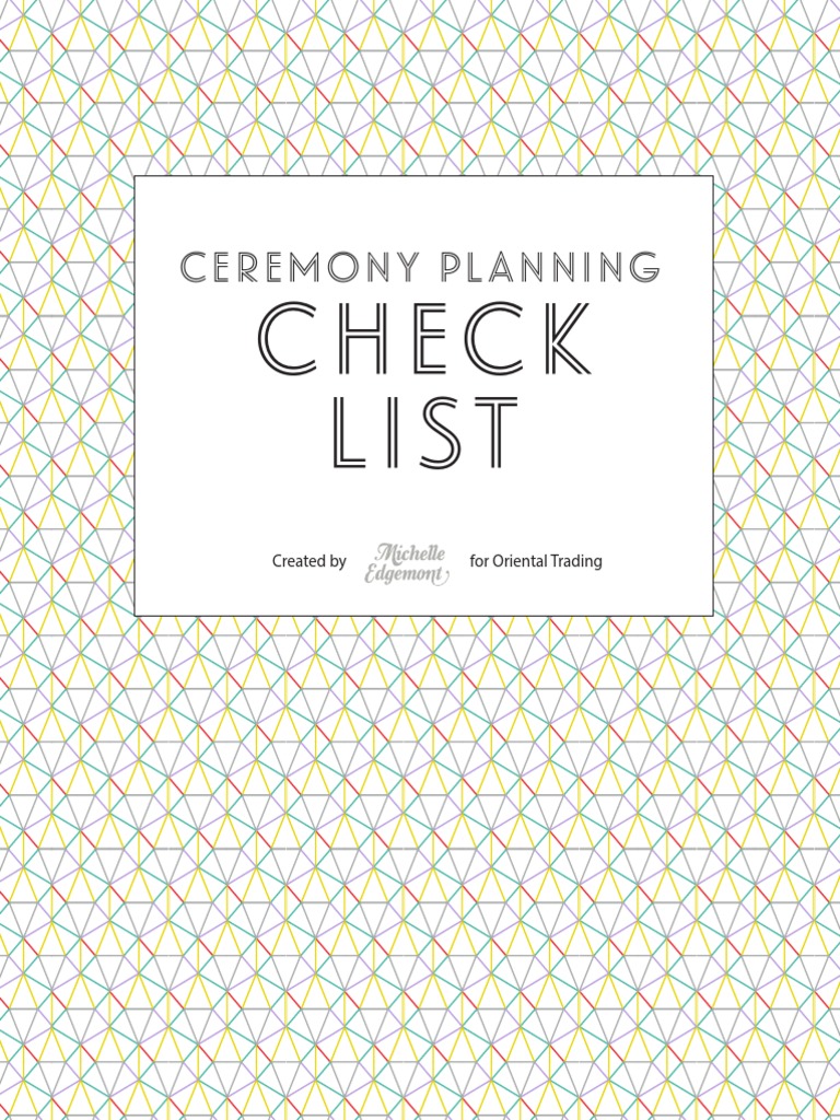 Check List: Ceremony Planning | PDF