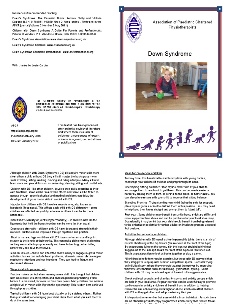 Down Syndrome Motor Skill Guide | PDF | Musculoskeletal System ...