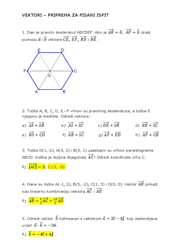 VEKTORI - Priprema Za PP | PDF