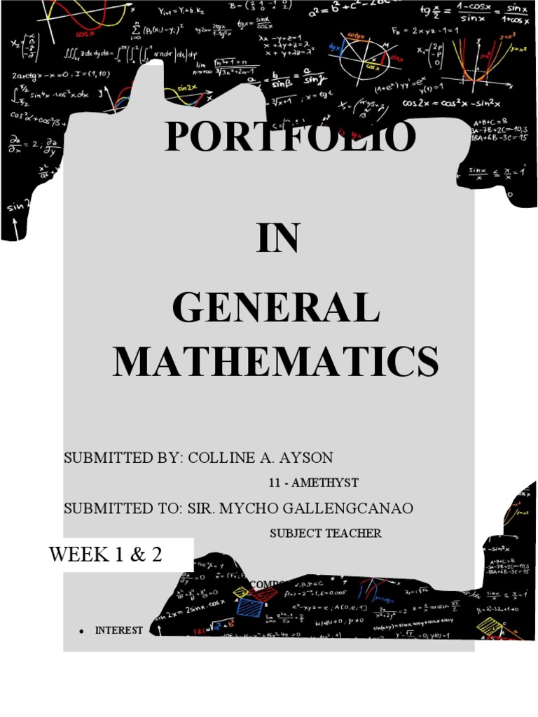 Kwarter Ii Portfolio in Gen Math | PDF | Dividend | Loans