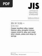 JIS H 3100 2012 Copper and Alloys | PDF