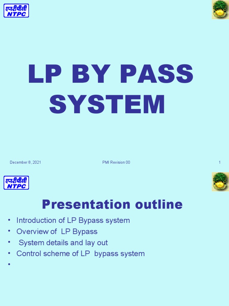 LP by Pass System: December 8, 2021 PMI Revision 00 1 | PDF | Valve | Steam