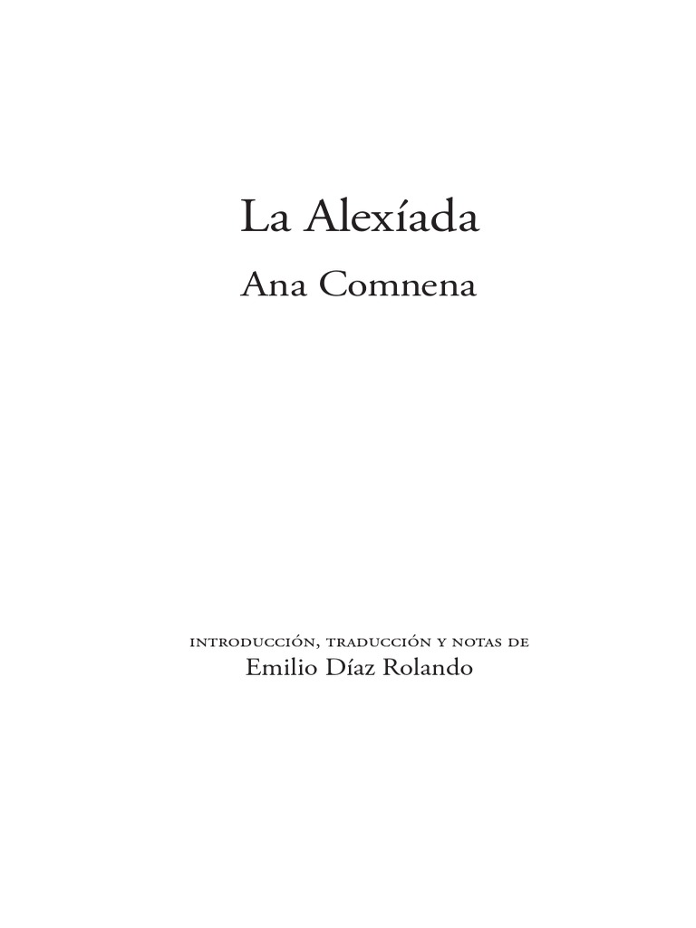 Ana Comnena, Alexíada | PDF | imperio Bizantino | Antigua Grecia