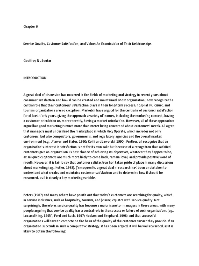 Chapter 6 QSM | PDF | Customer Satisfaction | Marketing