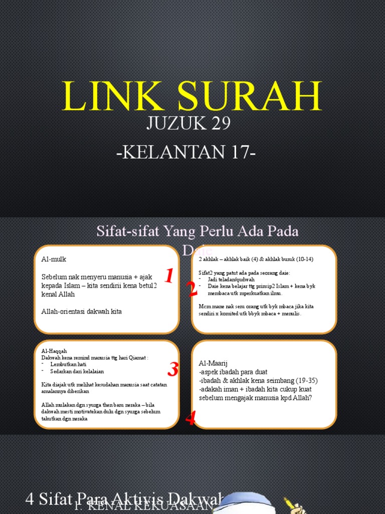Link Surah Juz 29 | PDF