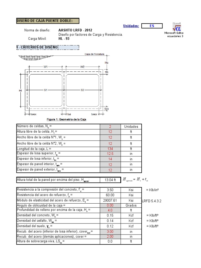 Box Culvert Structural Design | PDF | Materiales | Ingeniero civil