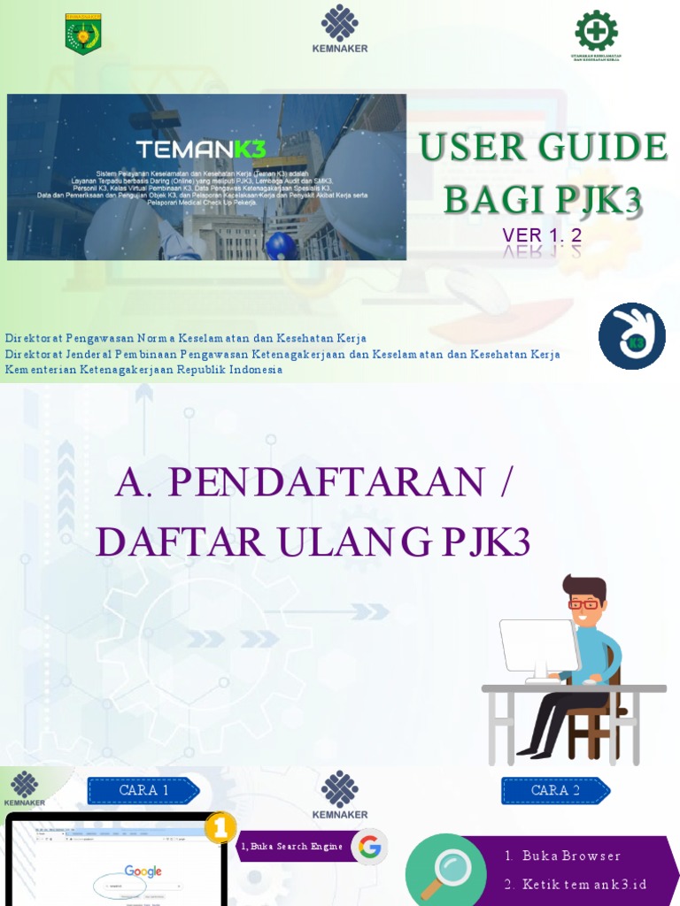 Panduan Pendaftaran dan Penggunaan PJK3 | PDF | Kajian Bahasa Asing