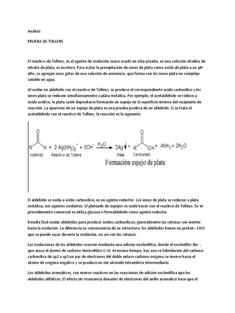 Análisis Prueba de Fehling y Tollen's - WPS Office | PDF | Cetona | Redox Análisis Prueba de Fehling y Tollen's - WPS Office | PDF | Cetona | Redox