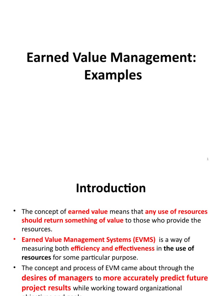 EVM Examples 26february2021 | PDF | Economies | Business