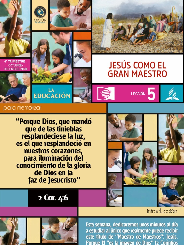 Lección5 Jesús Como El Gran Maestro | PDF | Jesús | Cristo (título)