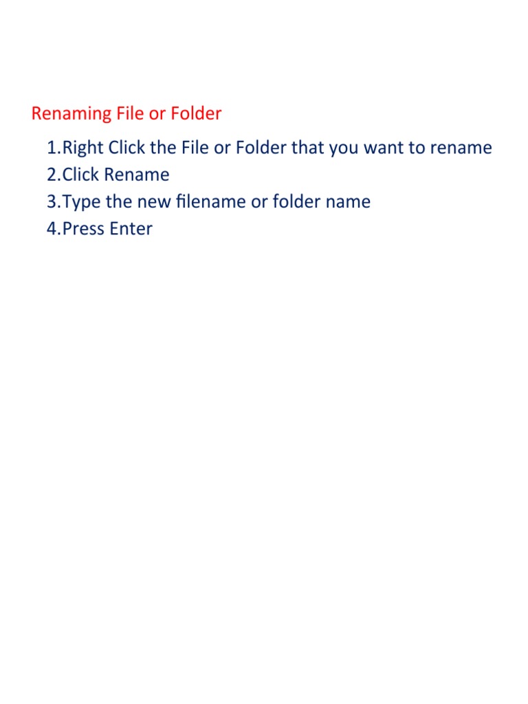 Renaming File or Folder | PDF