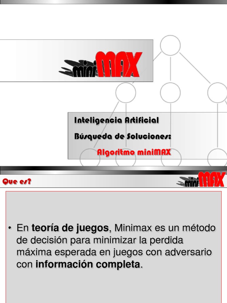 Minimax | PDF | Teoría de juego | Matemáticas Aplicadas