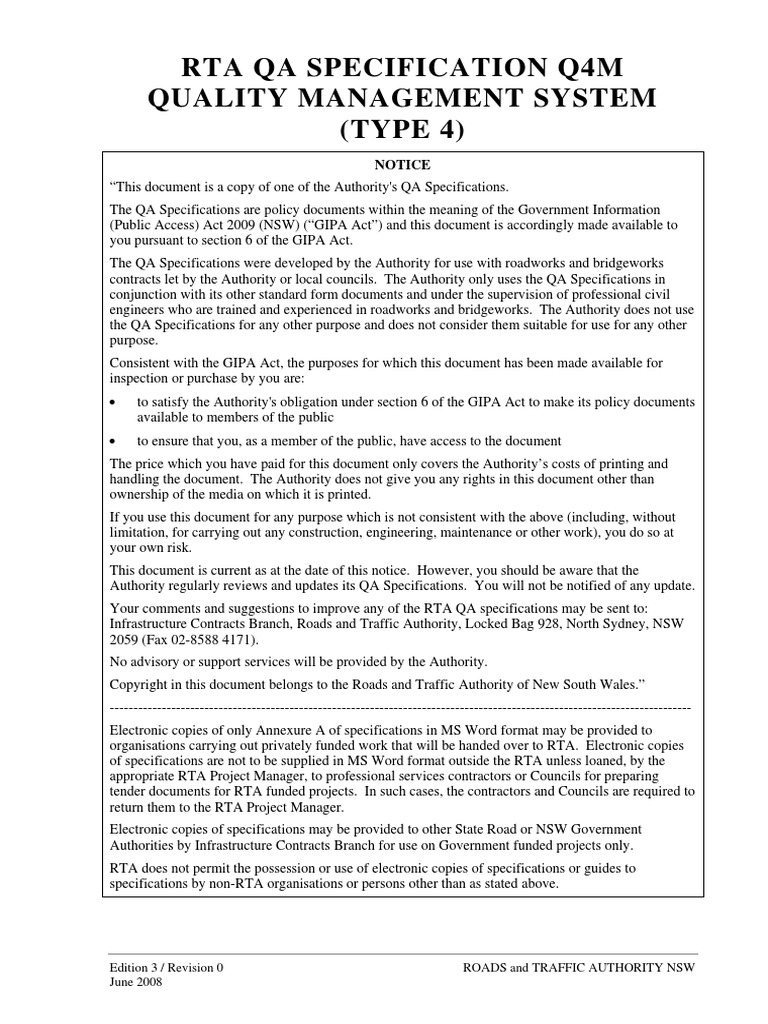 RMS Specs Q4 | PDF | Specification (Technical Standard) | Quality Management System