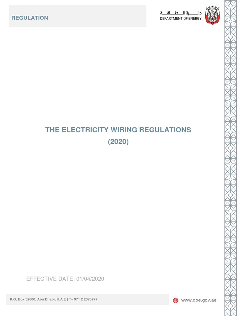 The Electricity Wiring Regulation | PDF | Electrical Wiring | Electricity