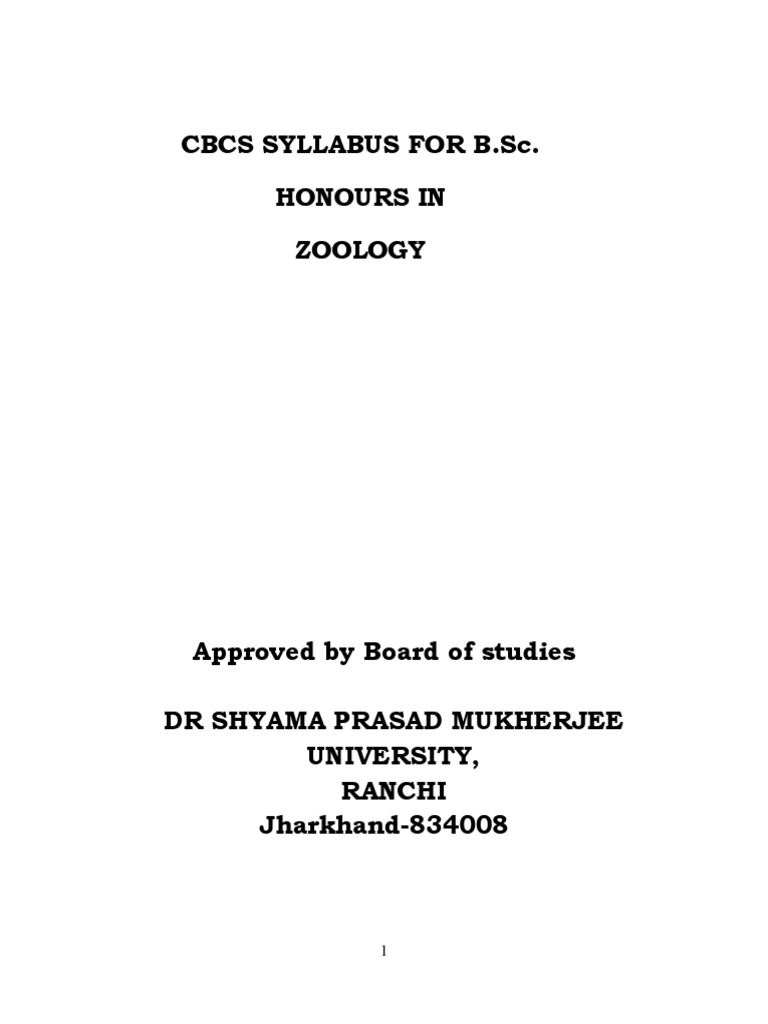 BSC Zoology Syllabus | PDF | Ecology | Endocrine System