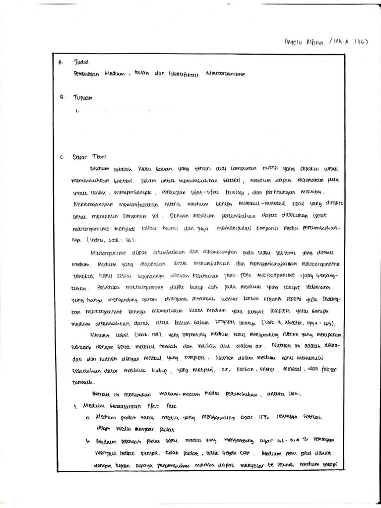 Laprak Bio - Pembuatan Medium, Isolasi Dan Identifikasi Mikroorganisme | PDF