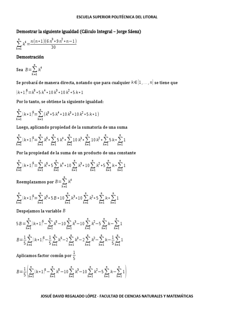 Ejercicio de Símbolo Sumatorio | PDF | Enseñanza de matemática ...