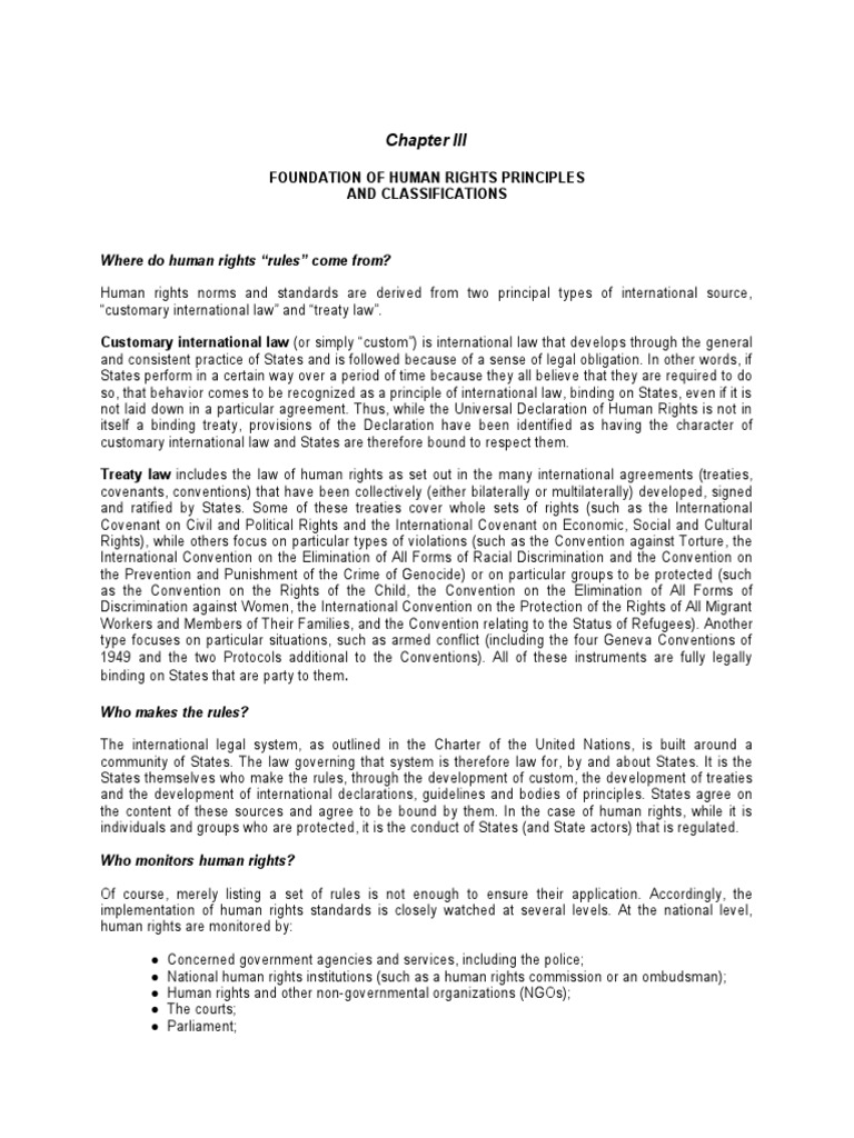 Where Do Human Rights "Rules" Come From? | PDF | Treaty | International Law