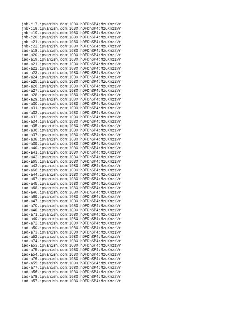 IPVanish Server List Details | PDF