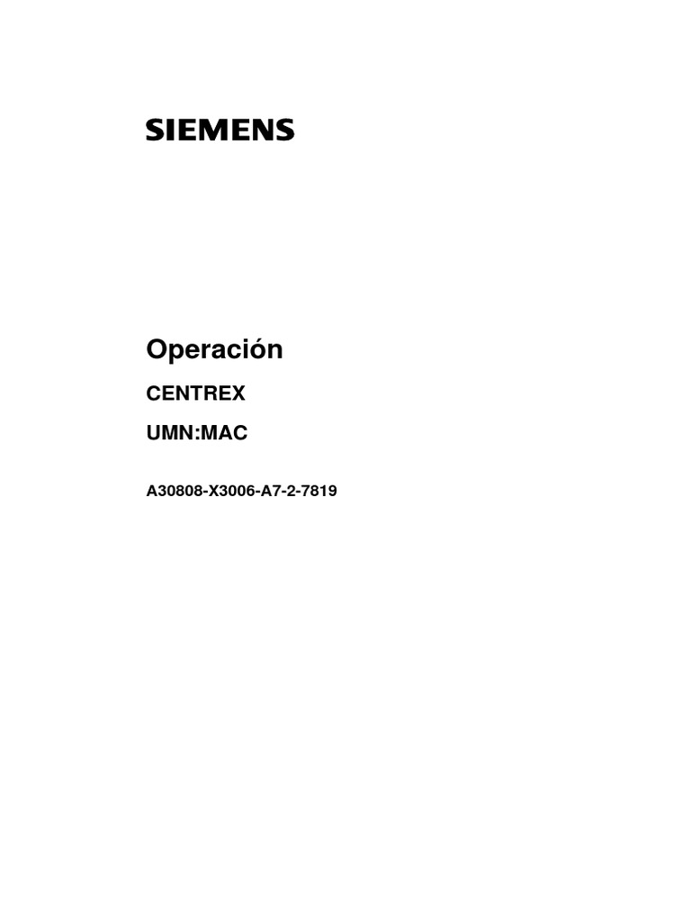Operación: Centrex Umn:Mac | PDF | Menú (Computación) | Software de la ...
