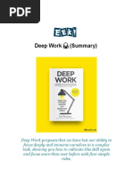 Deep Work Summary by Cal Newport | PDF | Disciplines | Behavioural Sciences