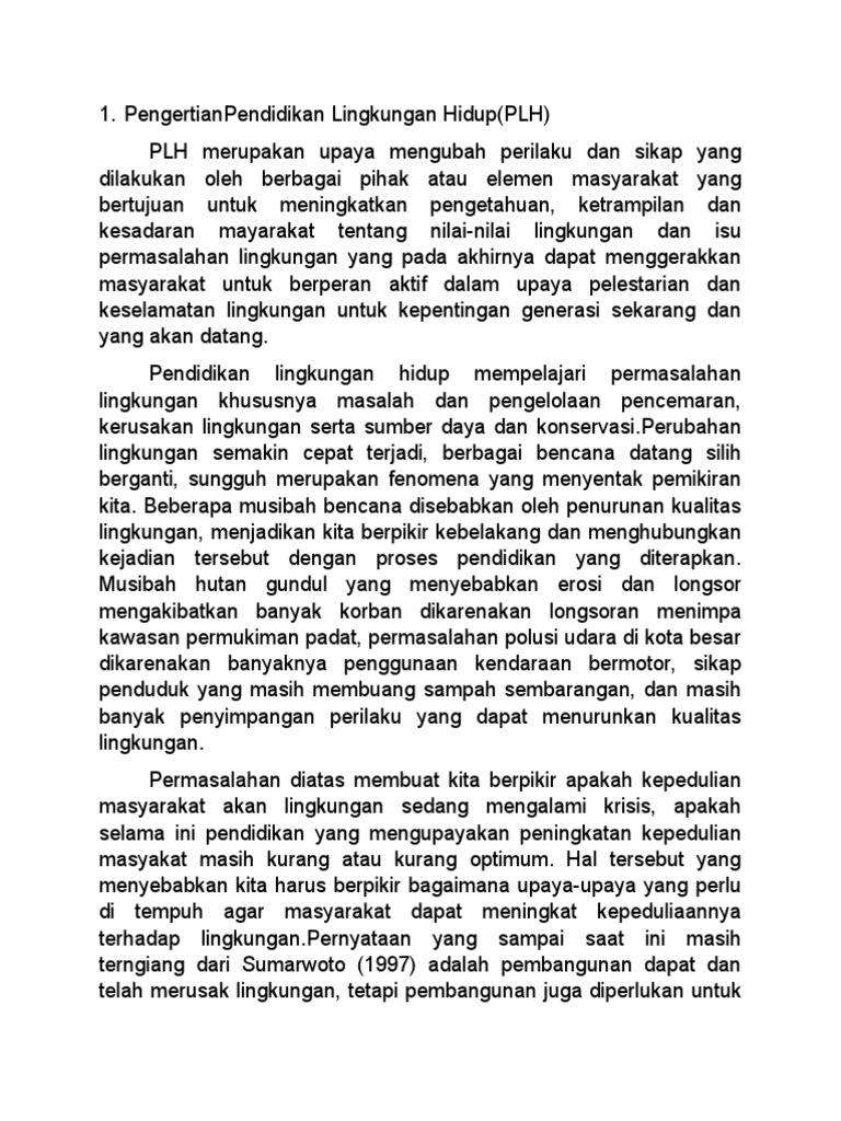 Materi 1 PLH | PDF | Kesehatan Holistik