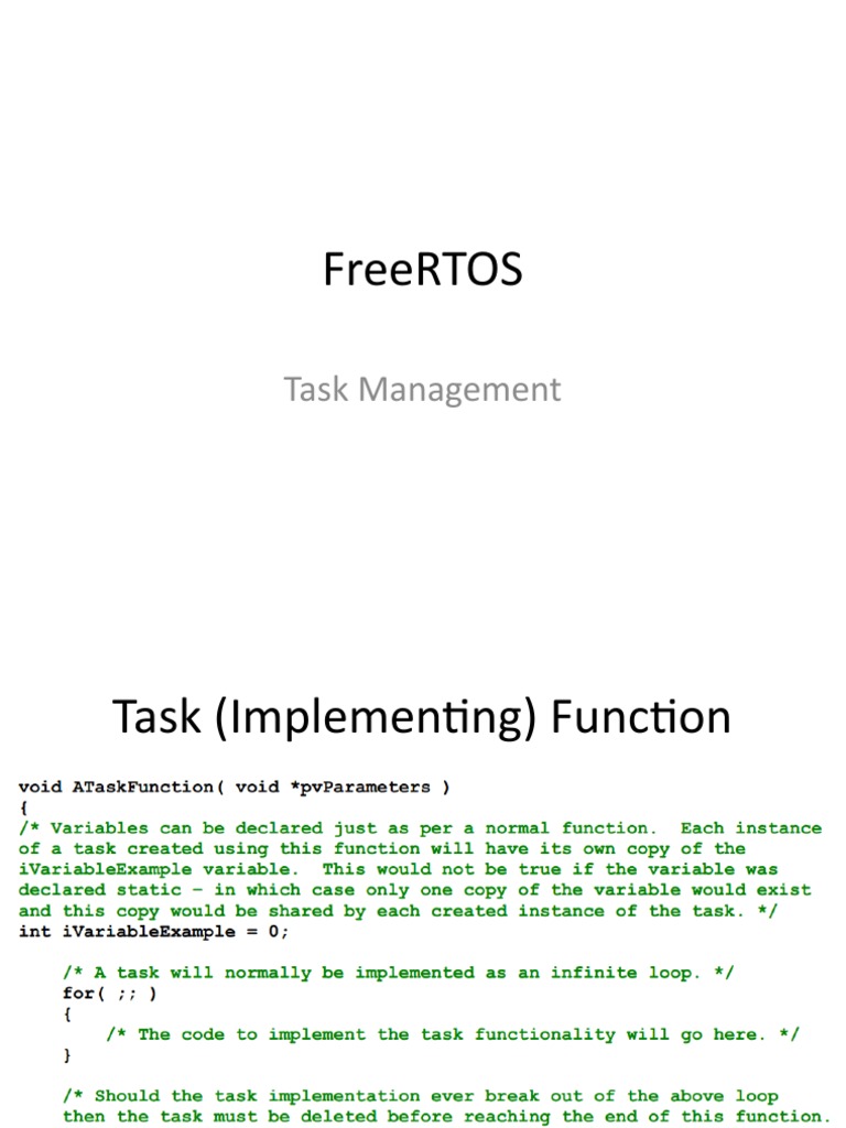 FreeRTOS - Tasks | PDF | Scheduling (Computing) | Subroutine