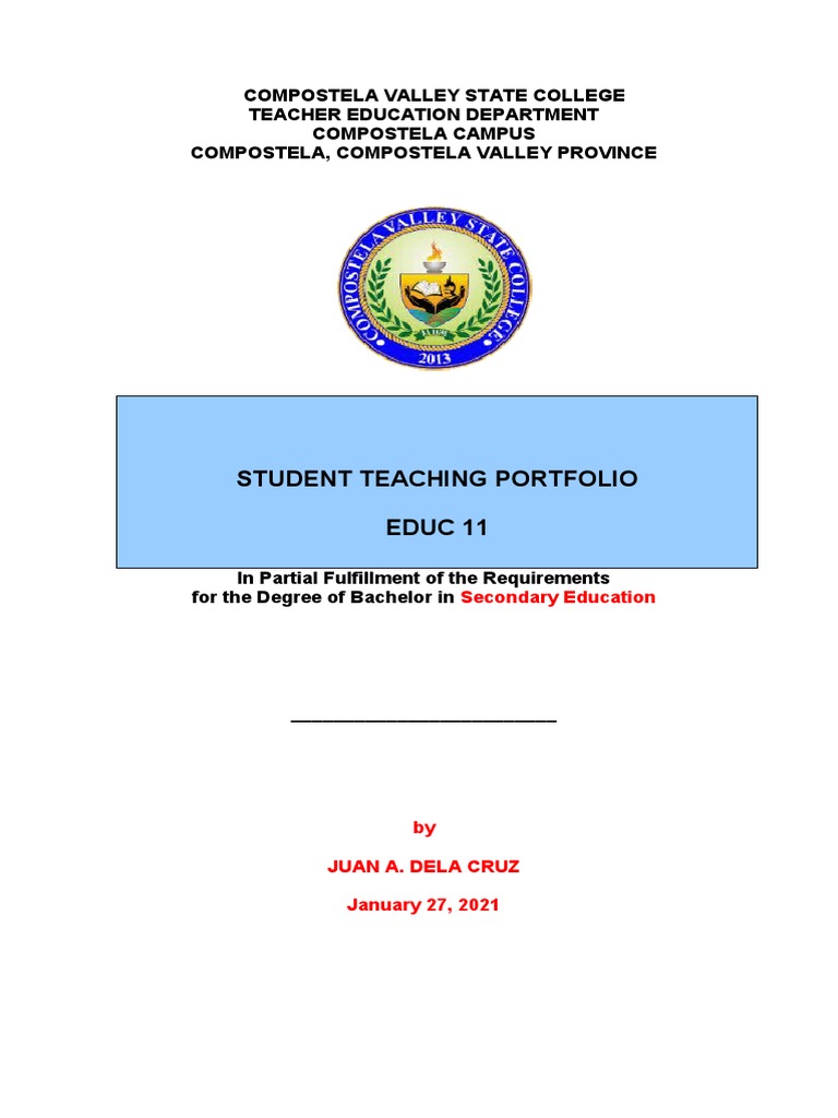 EDUC. 11 Module For Portfolio Ready For Students | PDF | Educational ...