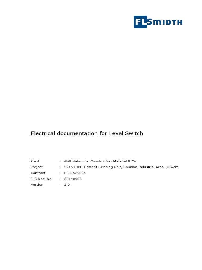 Electrical Documentation For Level Switch | Download Free PDF | Switch ...