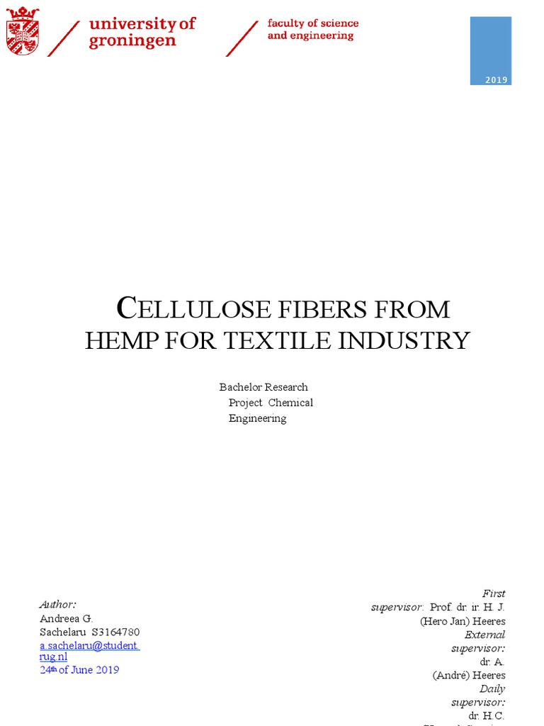 Hemp To Cellulose | PDF | Lignin | Sodium Hydroxide