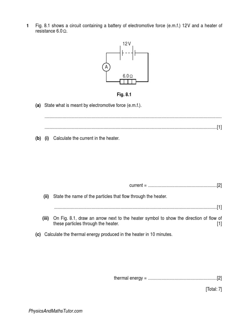 Electric Circuits 7 QP | PDF | Electrical Resistance And Conductance ...