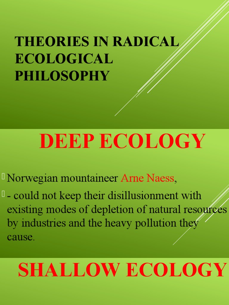 Theories in Radical Ecological Philosophy | PDF