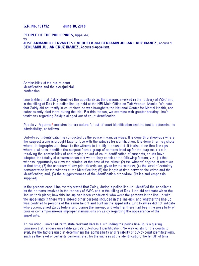 Extra-Judicial Confession | PDF | Conspiracy (Criminal) | Witness