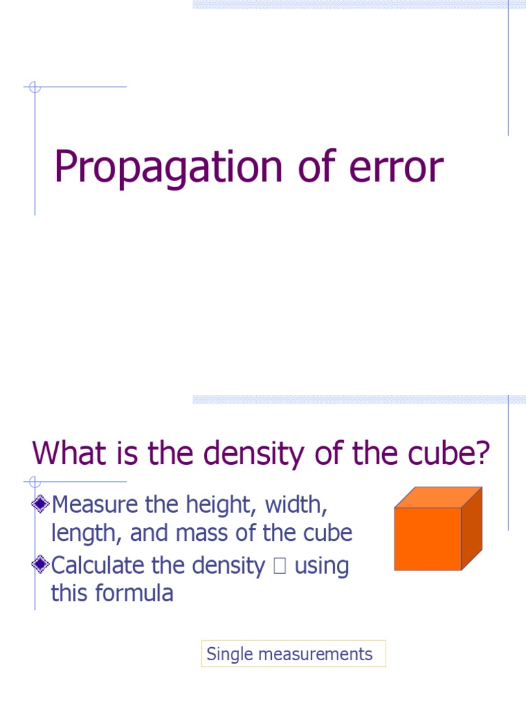 1-27 Propogation of Error | PDF | Errors And Residuals | Observational Error
