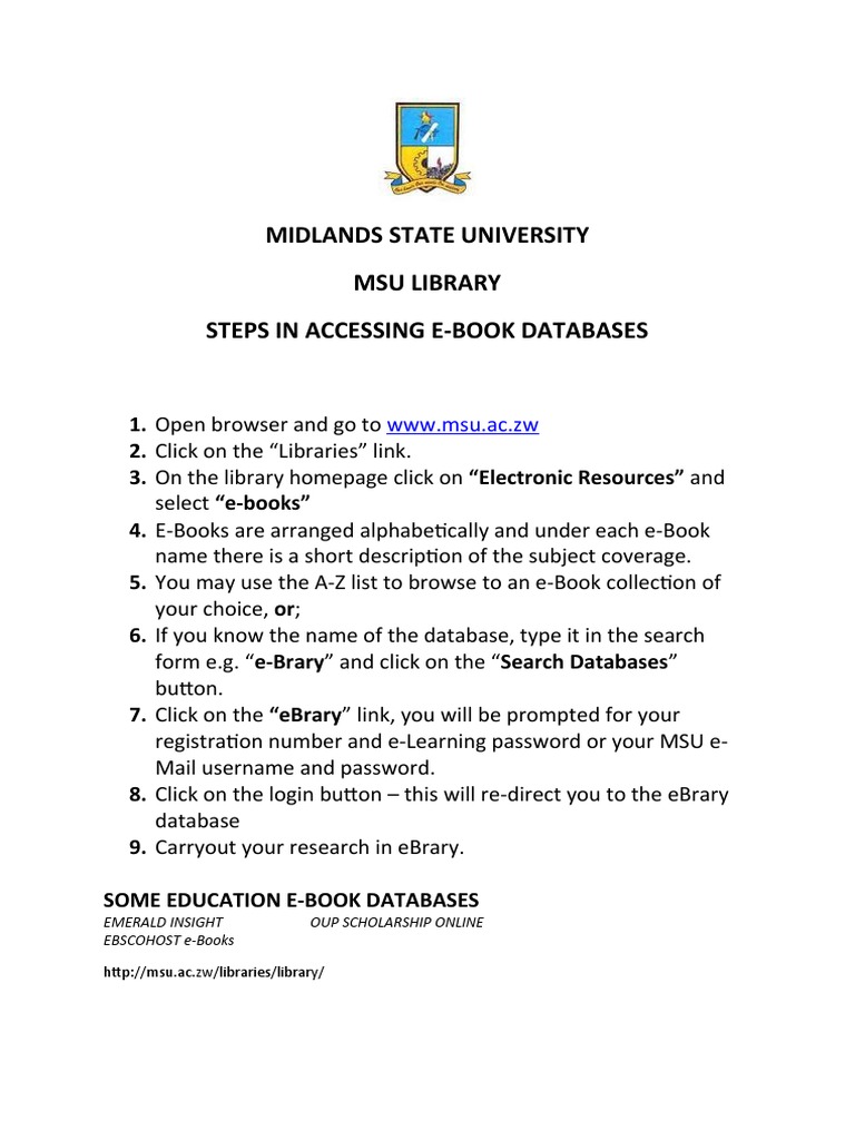 How To Access E-Books | PDF | General Fiction