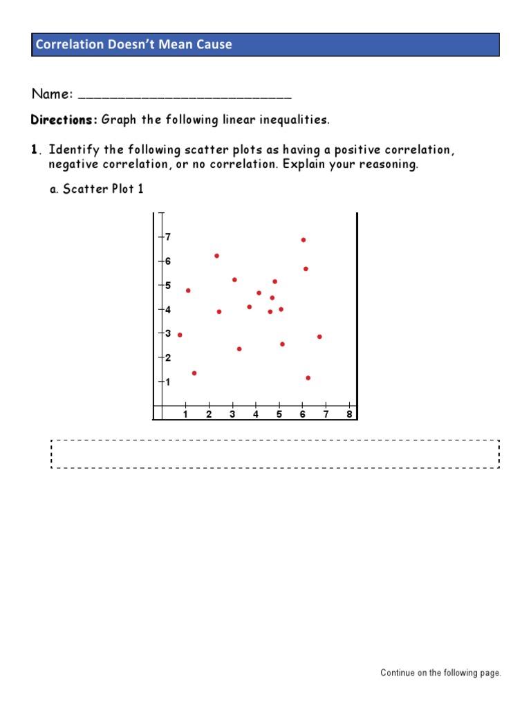 CorrelationDoesntMeanCause Worksheet | PDF | Correlation And Dependence ...