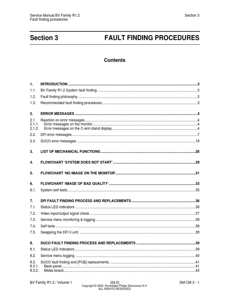 Section 3 Fault Finding Procedures: All Rights Reserved | PDF | Power ...