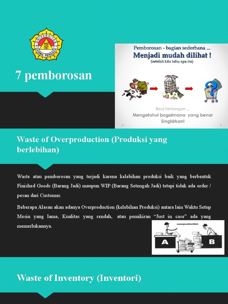 7 Jenis Pemborosan dalam Produksi | PDF