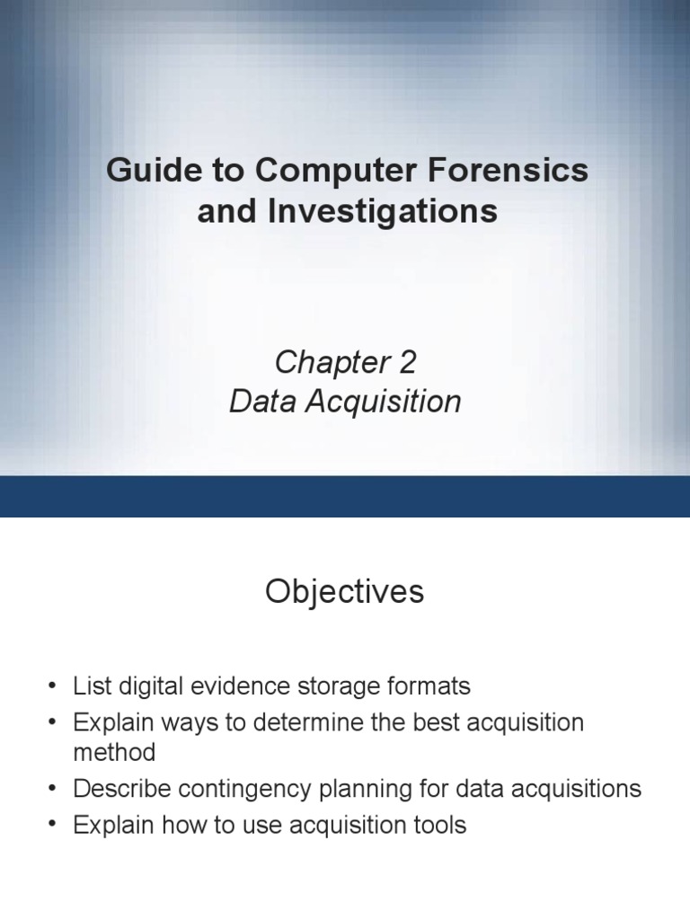 Data Acquisition in Digital Forensics | PDF | Computer Forensics | Computer Data Storage