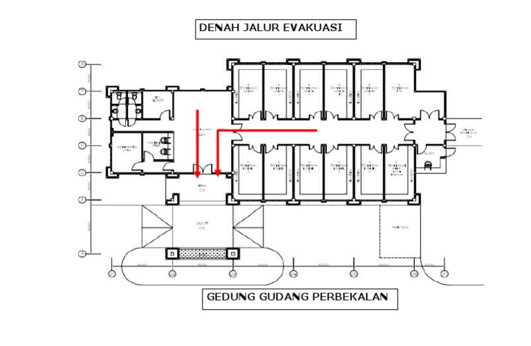 Denah Jalur Evakuasi Gudang Perbekalan | PDF