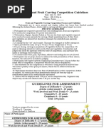 Fruit Carving Guidelines and Criteria For Judging | PDF