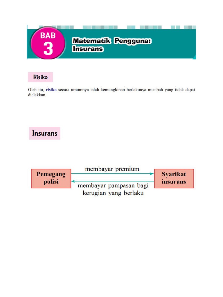 Matematik f5 Insurans | PDF